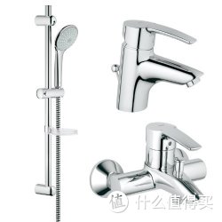 GROHE 高仪 原产欧瑞士达花洒套餐33558001+33591001+27266001 三件套-什么值得买